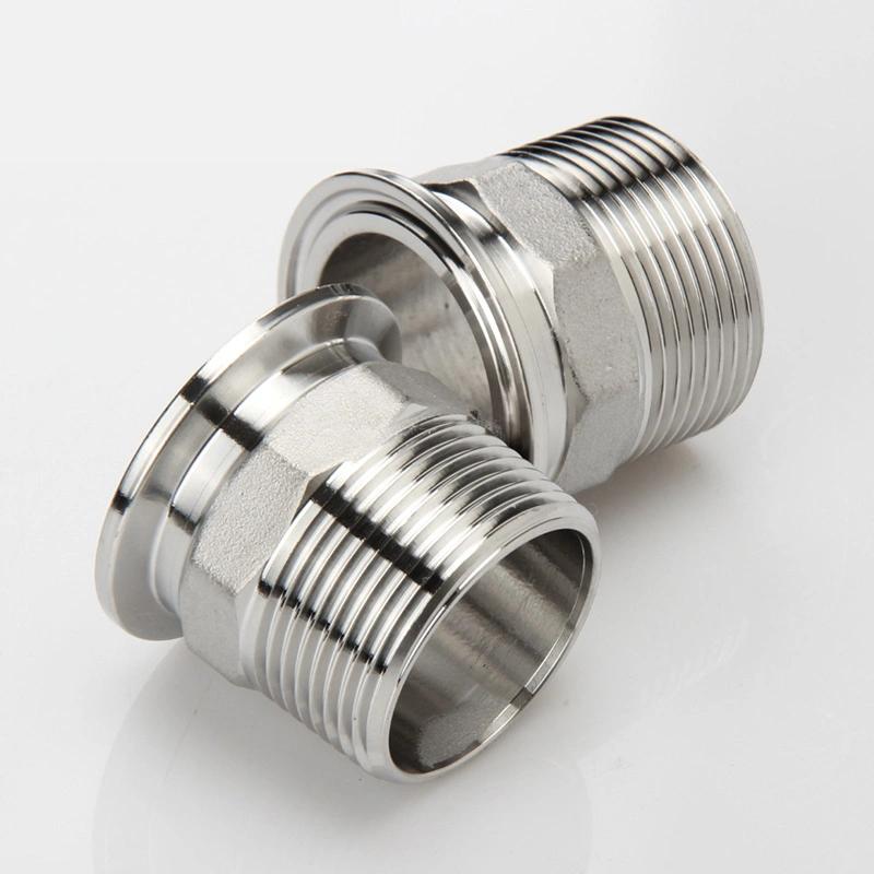 Sanitary Stainless Steel Male Thread Ferrule Adapter Hexagon Nipple ...